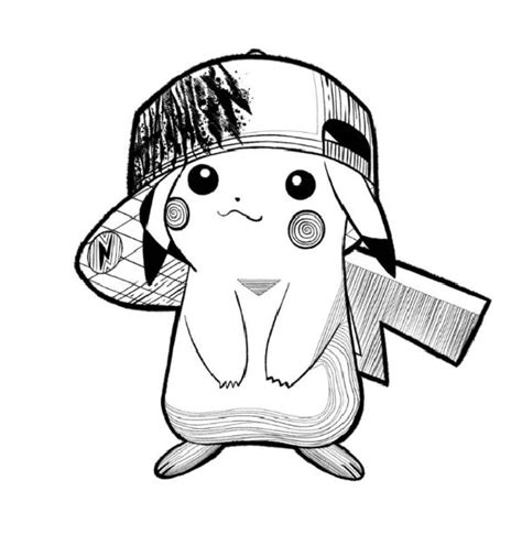 How To Draw Cute Pikachu With A Hat At Stephanie Mclean Blog