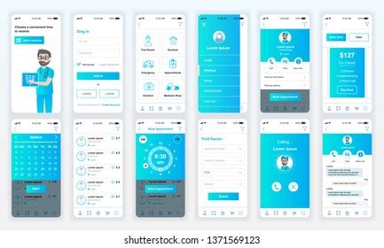 Set Ui Ux Gui Screens Delivery Stock Vector Royalty Free 1371569126 Shutterstock