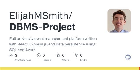 Github Elijahmsmith Dbms Project Full University Event Management