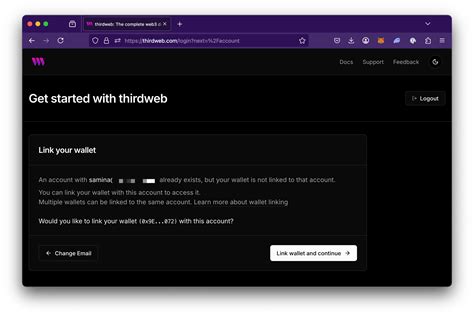 Thirdweb Link Accounts