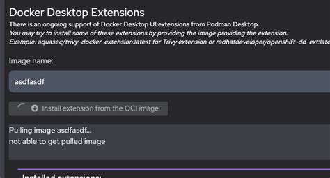 Docker Desktop Extension Installs Never Timeout Or Quit With An Error Message When Something Is