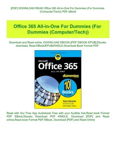 Pdf Download Read Office 365 All In One For Dummies For Dummies Computertech Pdf Ebook