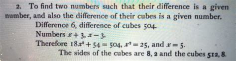 Solved To Find Two Numbers Such That Their Difference Is Chegg