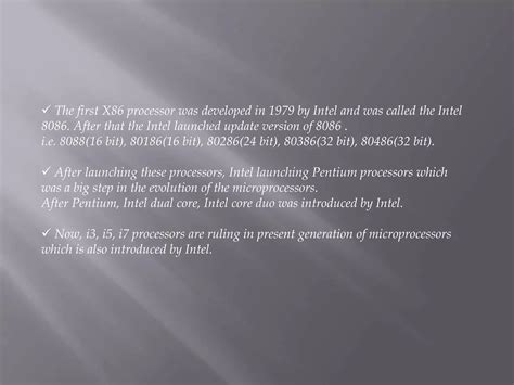 evolution of microprocessors ppt