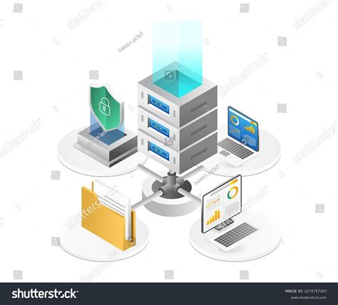 Endpoint Security Server Network Isometric Flat Stock Vector Royalty Free 2274757287
