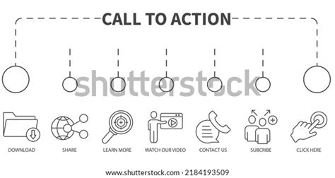 Call Action Vector Illustration Concept Banner Stock Vector Royalty Free 2184193509 Shutterstock