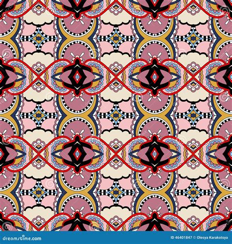 Seamless Geometry Vintage Pattern Ethnic Style Stock Vector Illustration Of Embroidery