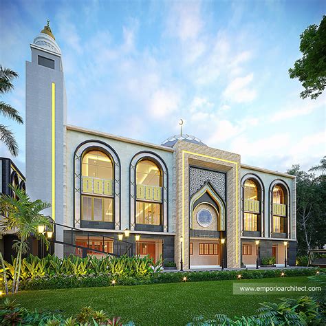 Desain Tampak Depan 2 Bangunan Penunjang Pondok Pesantren Mediteran 2