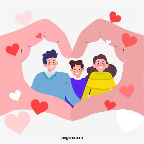 만화 손으로 그린 사랑 제스처 가족 일러스트 그림 몸짓 가족 손으로 그린 Png 일러스트 및 Psd 이미지 무료 다운로드 Pngtree 손 그리는 법 가족