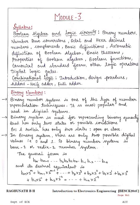 Module 3 Boolean Algebra And Logic Circuits Notes Introduction To