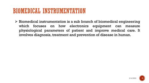 Biomedical Instrumentation Ppt Free Download