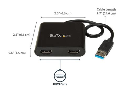 Startech Com Usb Hd Usb To Dual Hdmi Adapter Newegg Com Newegg Com