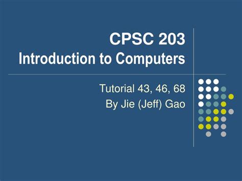 Ppt Cpsc Introduction To Computers Powerpoint Presentation Free Download Id