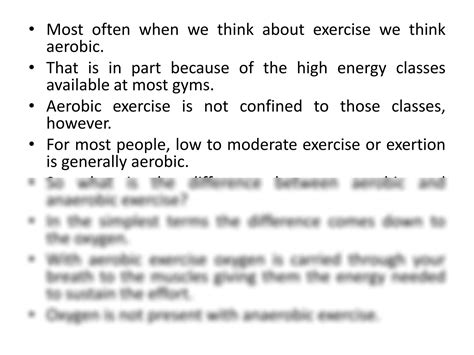 SOLUTION Difference Of Aerobic And Anaerobic Exercises Studypool