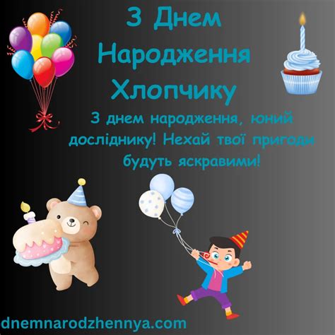 Привітання З Днем Народження Хлопчику З Днем Народження