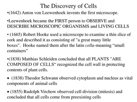 Ppt Cell Discoverycells And Cell Functions Powerpoint Presentation