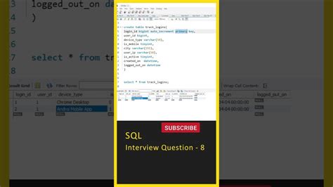 Sql Tutorial Sql Interview Question Finding The Last Record In A