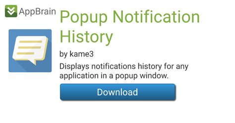 Popup Notification History For Android Free App Download