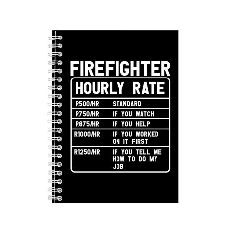 Firefighter Wire Bound Notebook Fireman T Writing Books Notepad Shop Today Get It Tomorrow