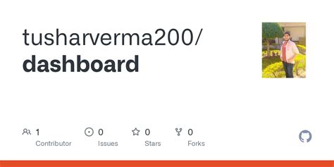 GitHub Tusharverma Dashboard