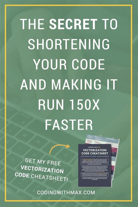 Vectorization The Secret To Shortening Your Python Code And Making It Run 150x Faster Coding