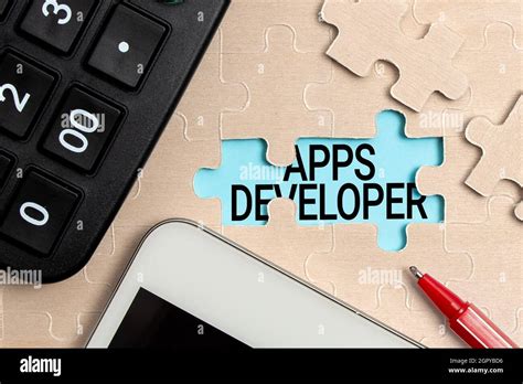 Text Caption Presenting Apps Developer Concept Meaning Graphic Artist Software Programmer And