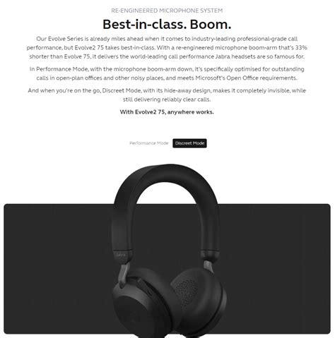 Jabra Evolve2 75 Link380c MS Stereo Black Headset หฟงไรสาย สดำ ของแท ประกนศนย 2ป