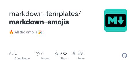 Github Markdown Templatesmarkdown Emojis Fire All The Emojis Tada