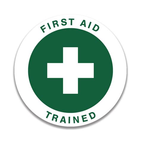 First Aid Trained Sticker Safety Sign And Label