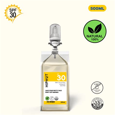 Zonnebrandcrème 1 2 Liter Factor 30 Voor Dispenser Hiphot