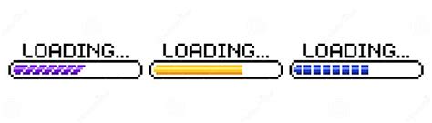 Pixel Art 8 Bit Loading Bar Concept Loading Or Installing Process