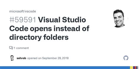 Visual Studio Code Opens Instead Of Directory Folders Issue Microsoft Vscode GitHub