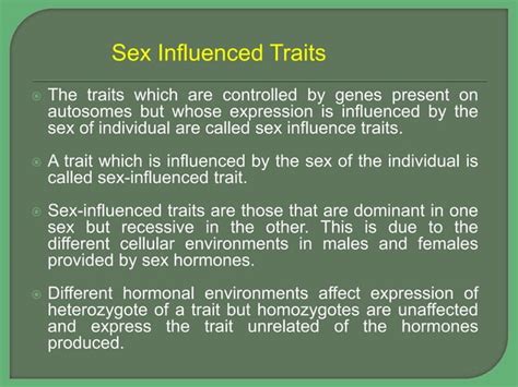 Sex Linked Inheritance Sex Influence Inheritance And Sex Limited Characters PPTX Genetics