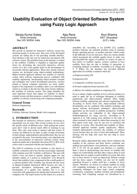 Pdf Usability Evaluation Of Object Oriented Software System Using