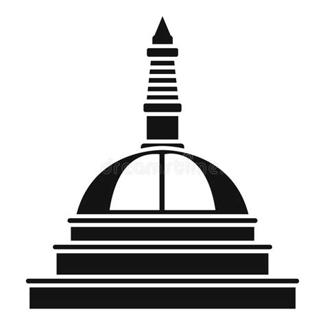 Ancient Buddhist Stupa Standing Tall In Simple Elegance Stock
