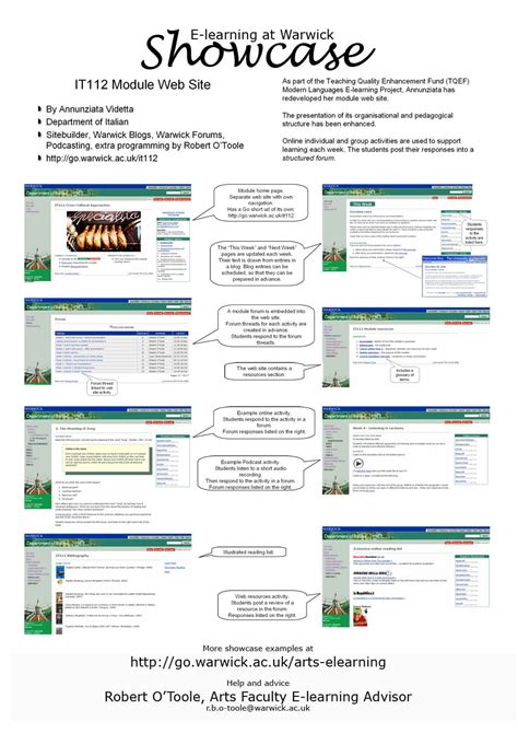 Showcase Poster Design For Elearning Exhibitions 300107 Transversality Robert Otoole