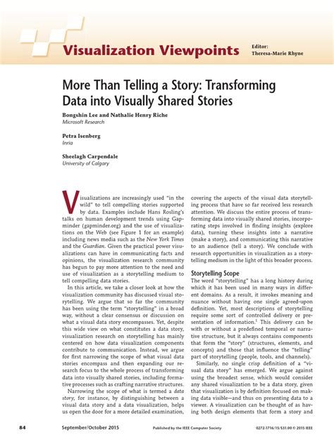Transforming Data In Storytelling Pdf Visualization Graphics Storytelling