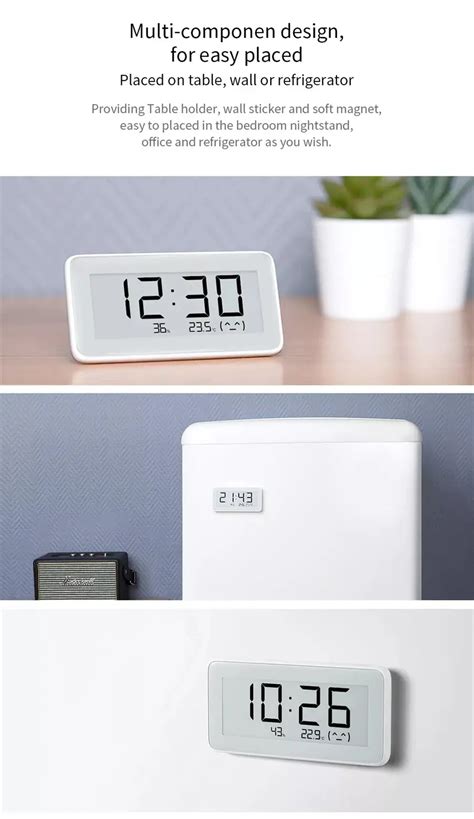 Xiaomi Mi Smart Digital Temperature And Humidity Monitor Clock Adatun
