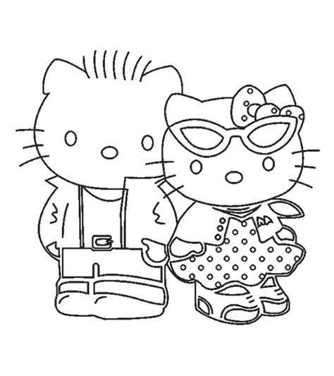 Hello Kitty And Dear Daniel Coloring Pages