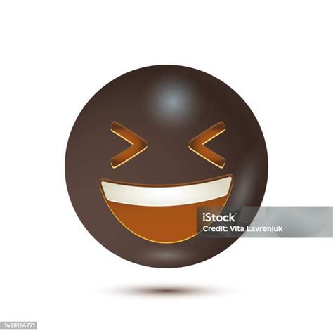 Grinning Squinting Face Funny Yellow Emoticon Realistic Emoticon 3d Emoticon For Web Vector