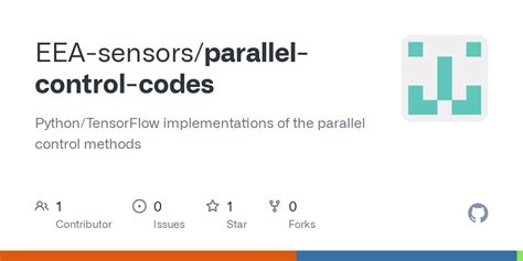 Github Eea Sensorsparallel Control Codes Pythontensorflow