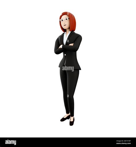 3d Render Businesswoman Walking 3d Rendering Woman Standing 3d Render