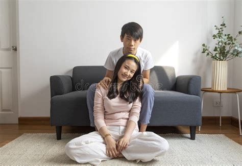 Asian Brother And Sister Hugging With Care And Love Stock Image Image Of Lovely Pleasure