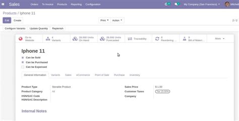 in odoo13 manually updating a product quantity will not open the inventory adjustment view