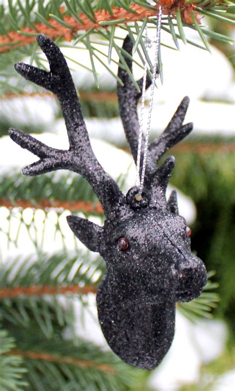 Renifer PoroŻe GŁowa Rogi Renifera Czarne 11 Cm 12909939702