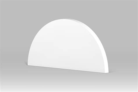 흰색 반원 기하학적 모양 아이소메트릭 장식 요소 3d 현실적인 벡터 일러스트 레이 션 3차원 형태에 대한 스톡 벡터 아트 및 기타 이미지 3차원 형태 반원 등측투영법