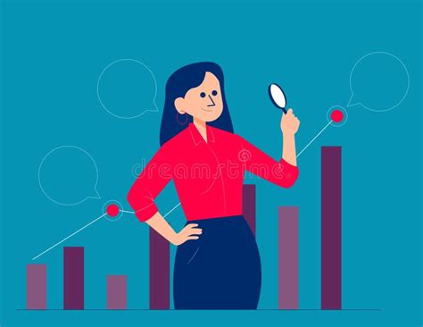 Business Person With Analyze Business Vector Illustration Concept