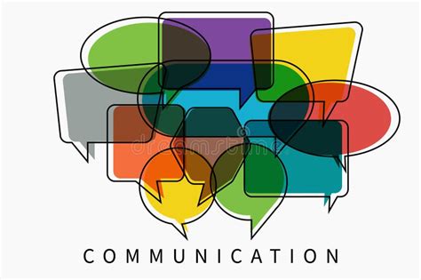 Vector Illustration Doodles Of A Communication Concept The Word Communication With Colorful