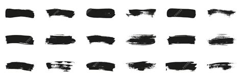 Premium Vector Splatter In Rectangle Shape Set Paintbrush Splash Brushstroke Black Grunge
