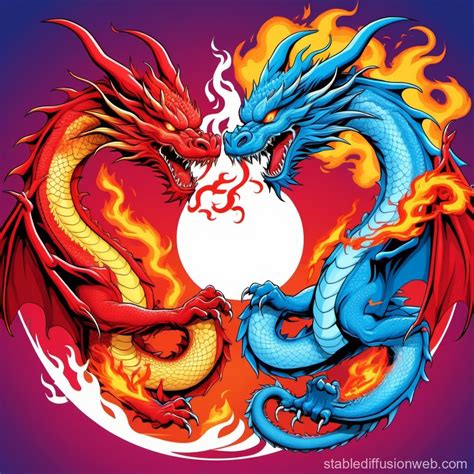 Fire And Ice Dragon Logo